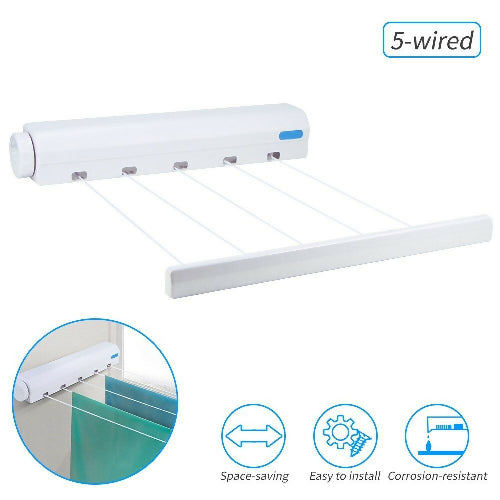 Automatic Telescopic 4-Line Clothes Hanger and Clothes Drying Rack ...