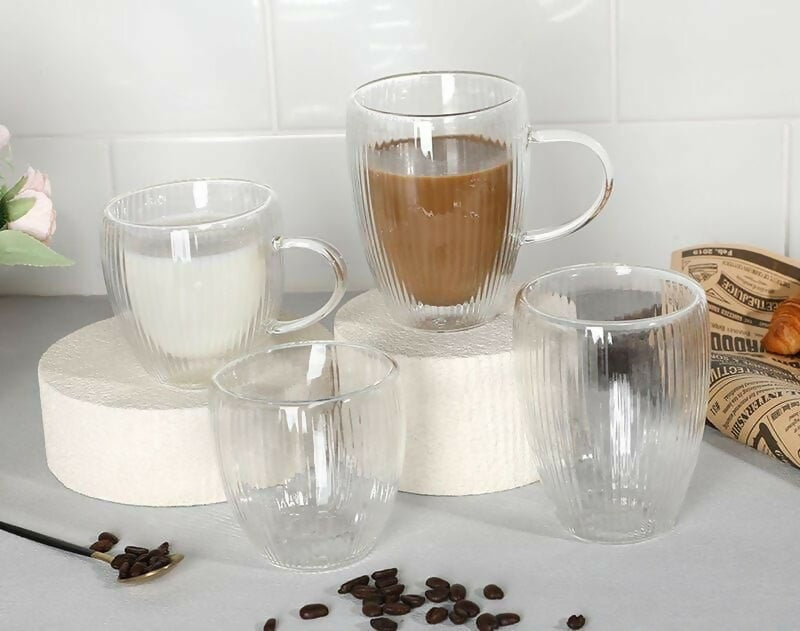 Heat resistant comfortable double wall glass coffee Cup – WooTech ...