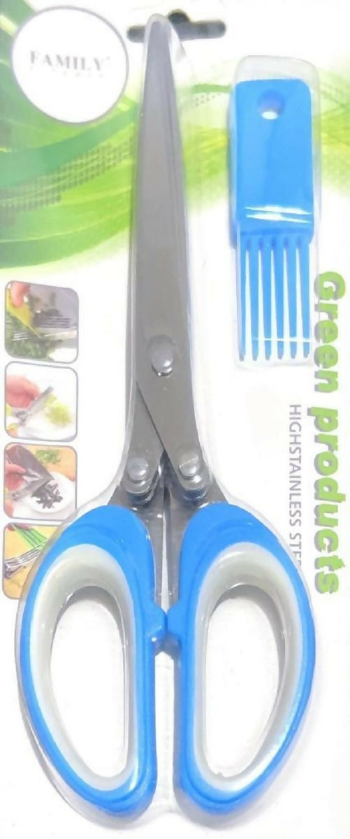 Chef's Knife-5Layer Multipurpose Vegetable Cutting Scissors - Blue ...