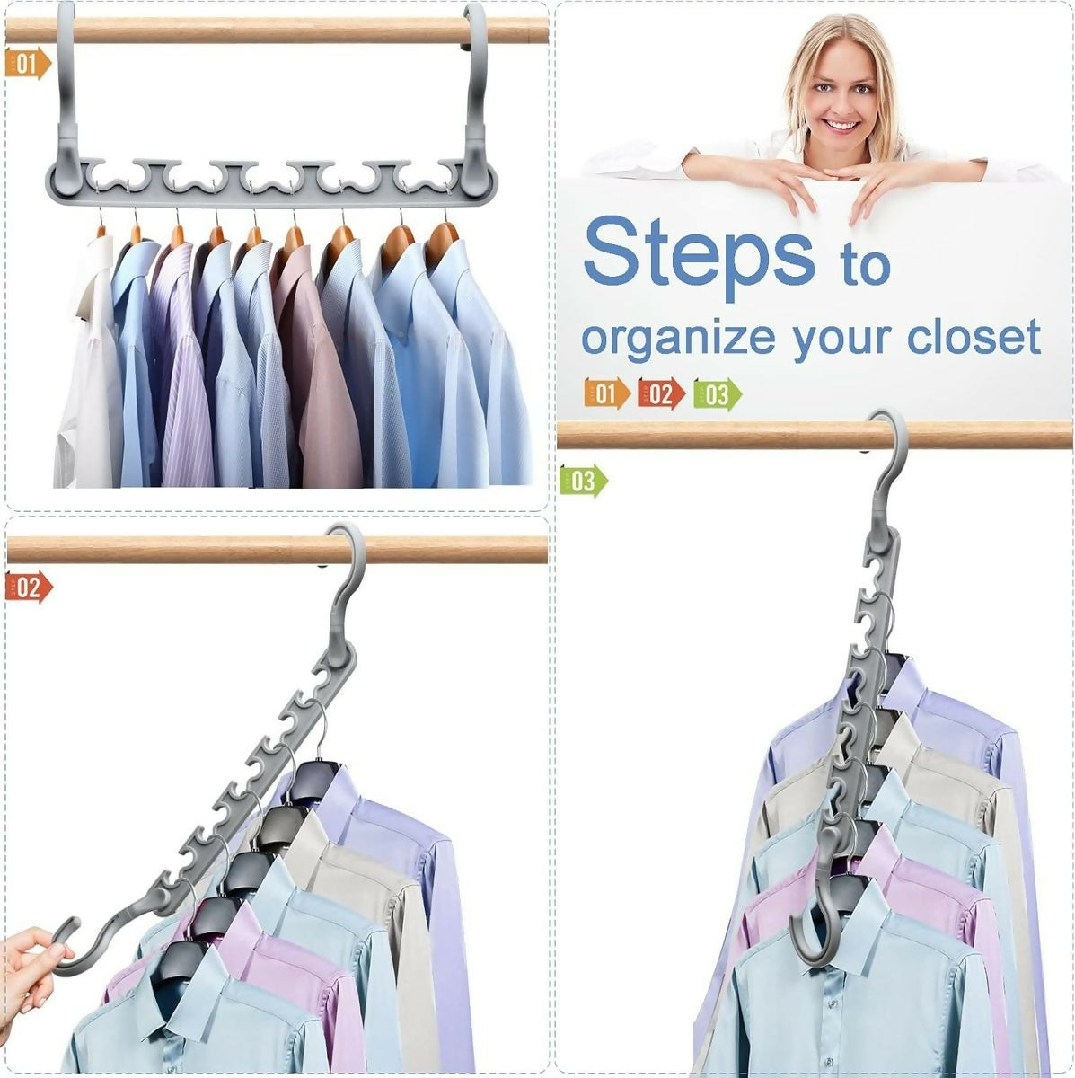 Magic Closet Hangers for Clothes Space Saving Organizers - - Pack of 1 ...