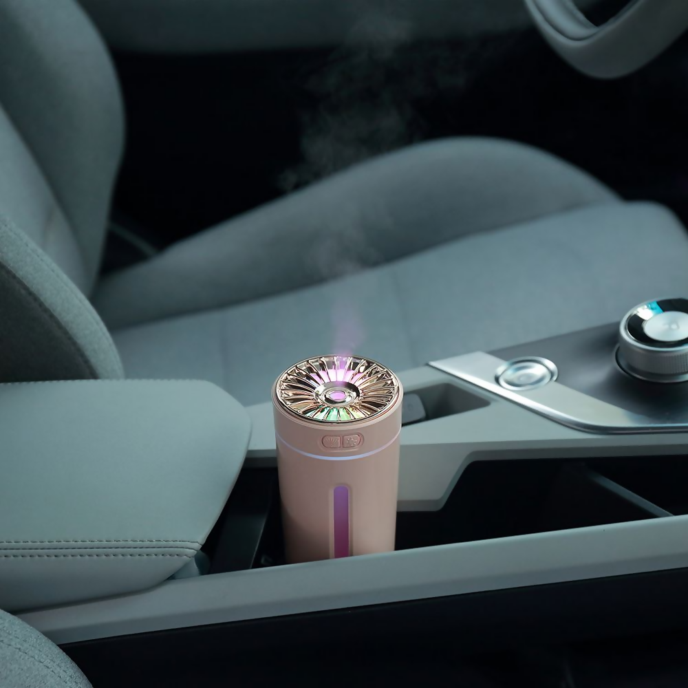 Mini Diffuser Humidifiers Cool Mist Air Humidifiers With Light - Pink ...
