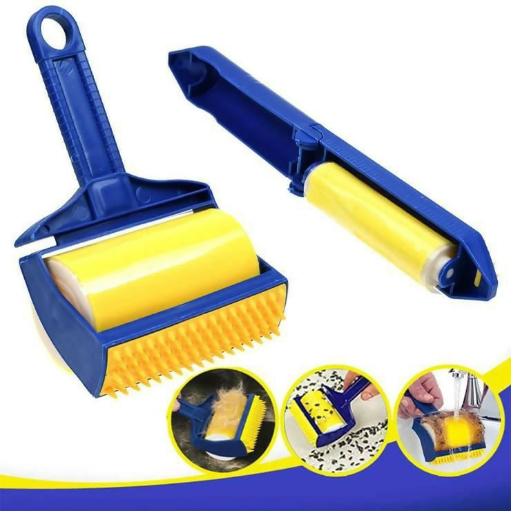 Sticky Buddy 2-in-1 Reusable Lint, Dog & Cat Hair Remover Roller & Bru ...