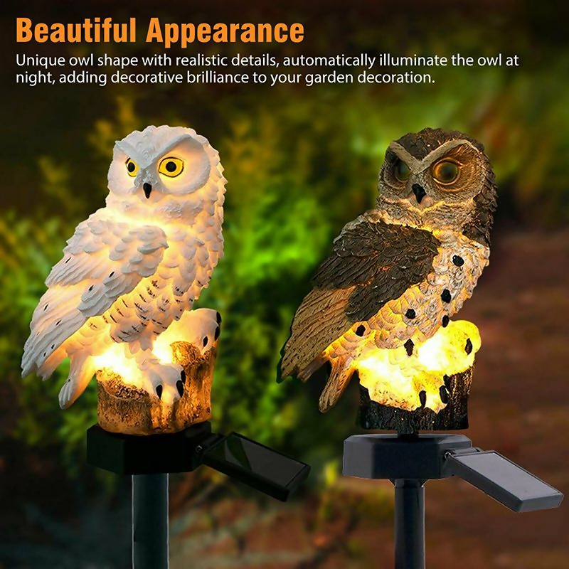 Outdoor Waterproof Solar Lawn Light Garden Owl Decoration Led Lamp - W ...