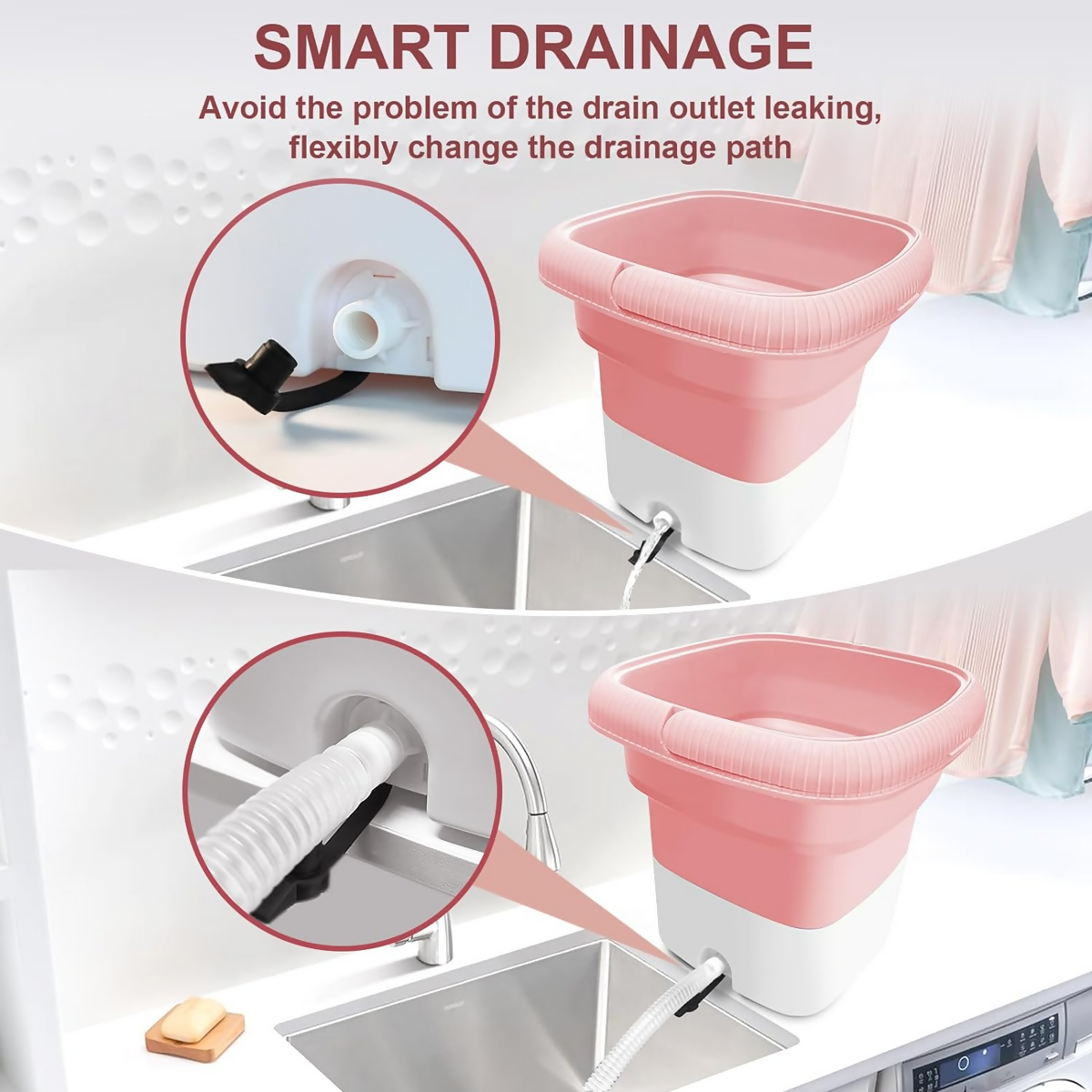 6L Foldable Washing Machine- Pink – WooTech Online Wholesaler In SA