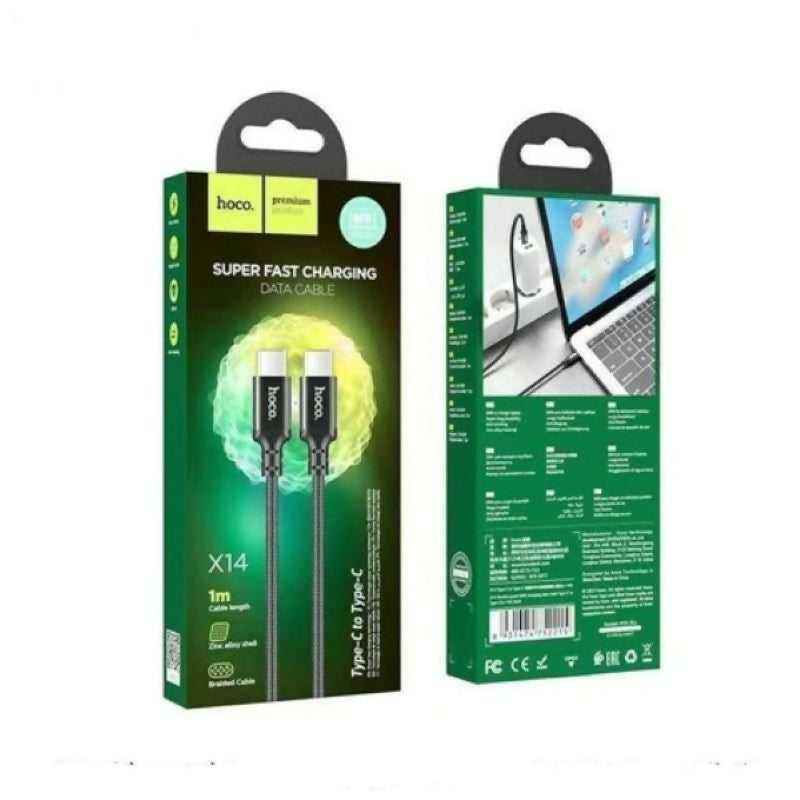 X14 Double Speed Type-C to Type-C Charging Data Cable – WooTech Online ...