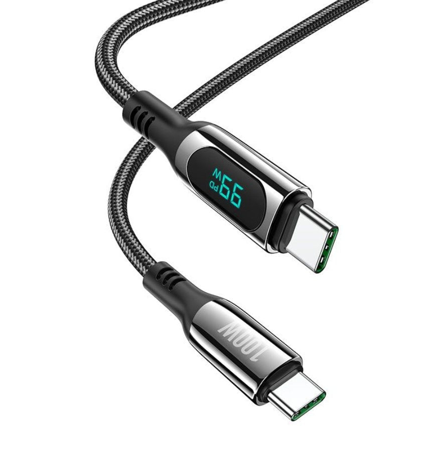 Fast Charging Data USB Type-C to Type-C Cable Charging Power Display ...